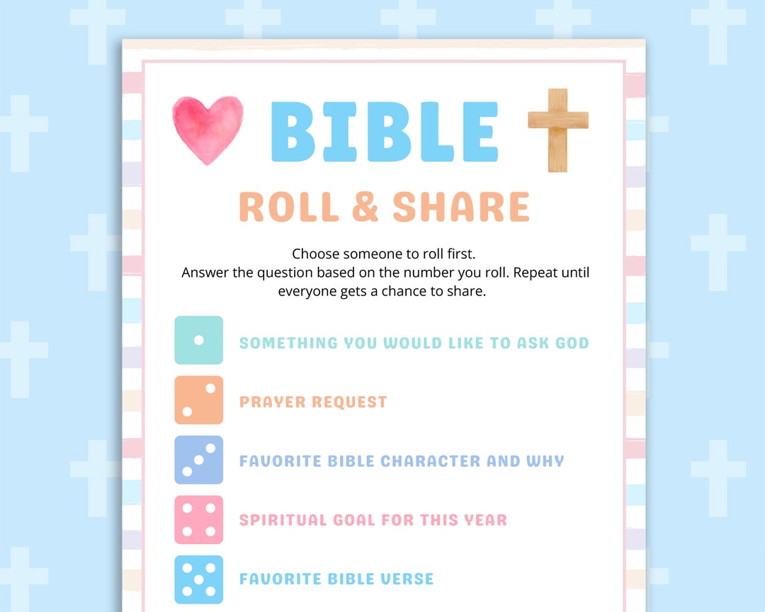 Christian Roll and Share Sunday School Activities Kids Bible Study ...