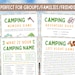 Camping Game Bundle Camping Activities for Kids Camp Party Dad Camping ...