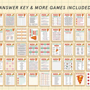 Pizza Party Game Bundle Pizza Games Birthday Party Games for Kids ...