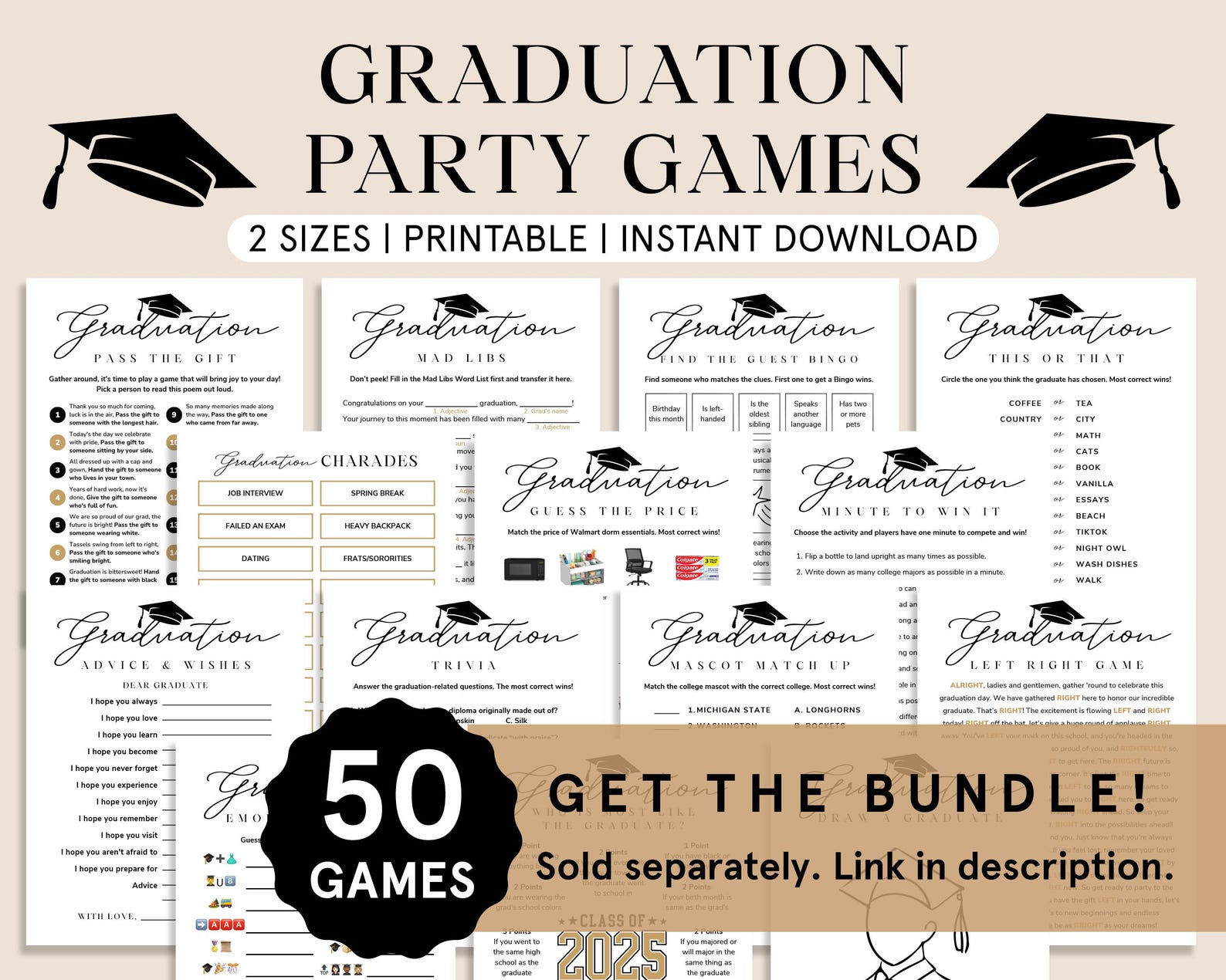 Graduation Left Right Game Graduation Party Games Class of 2025 High ...