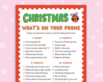 Christmas What's on Your Phone Game, Christmas Printable Games - Etsy