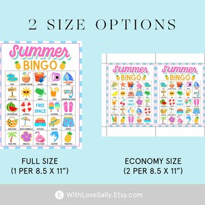 Summer Bingo Summer Activities for Kids Family Summer Games Summer ...