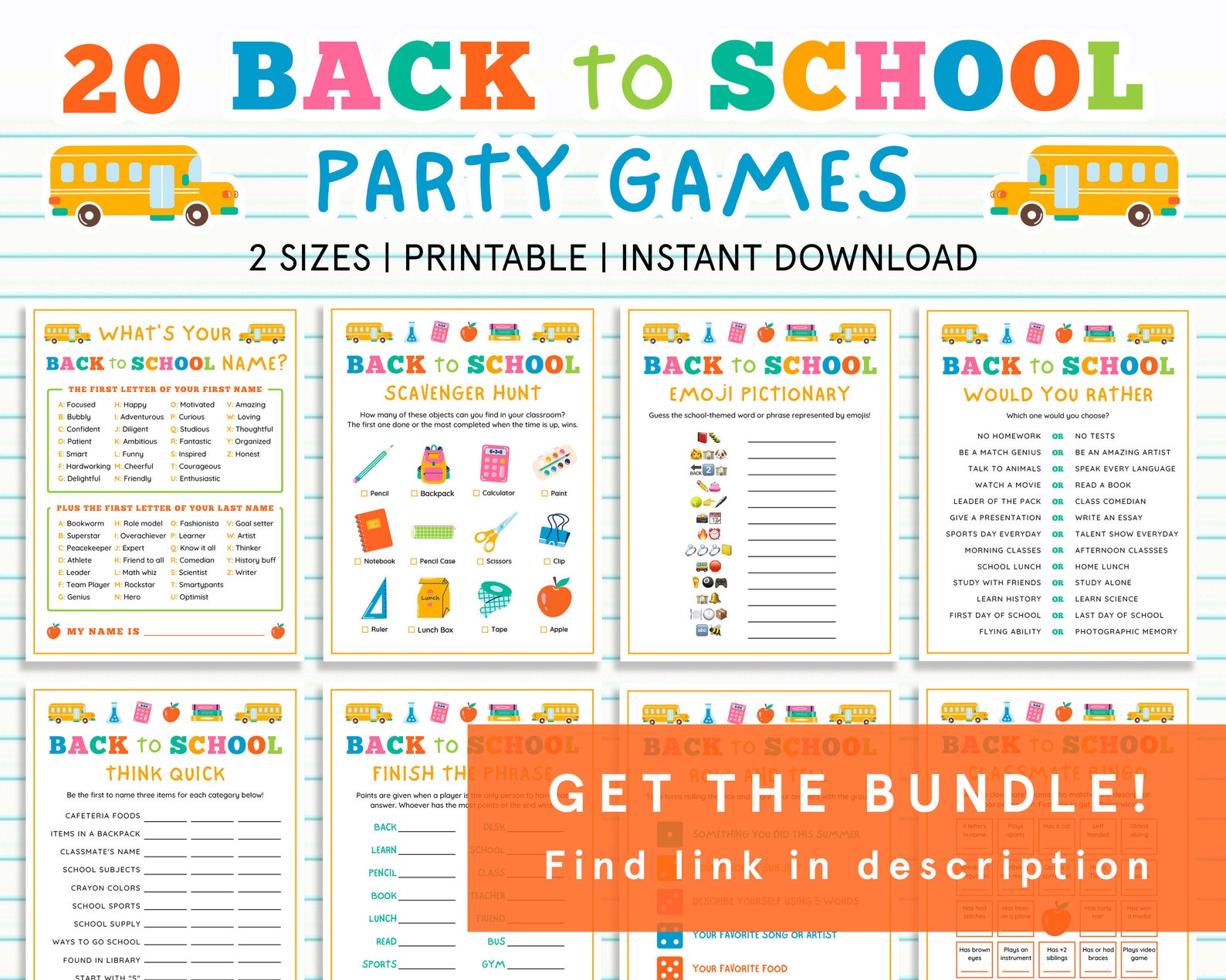 Back to School Riddle Me This Classroom Games Elementary & - Etsy