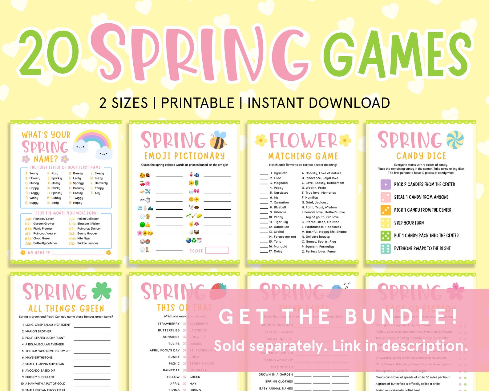 Spring Emoji Pictionary Game Printable Springtime Games Spring ...