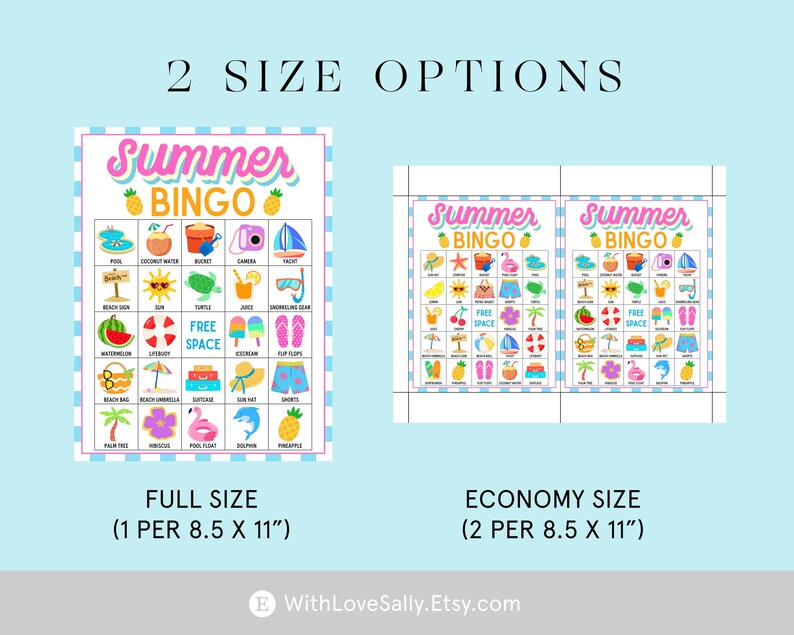 Summer Bingo Summer Activities for Kids Family Summer Games Summer ...