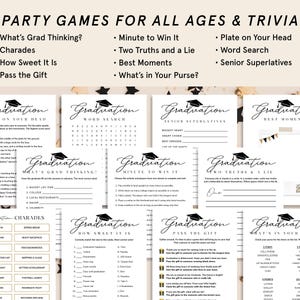 Graduation Party Game Bundle Graduation Party Class of 2025 Graduation ...