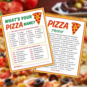 Pizza Party Game Bundle Pizza Games Birthday Party Games for Kids ...
