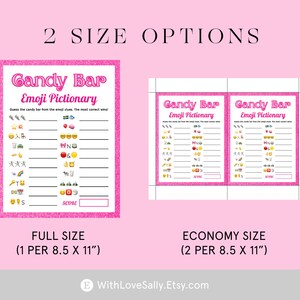 Candy Bar Emoji Pictionary Valentines Games Fun Valentines Party Games ...