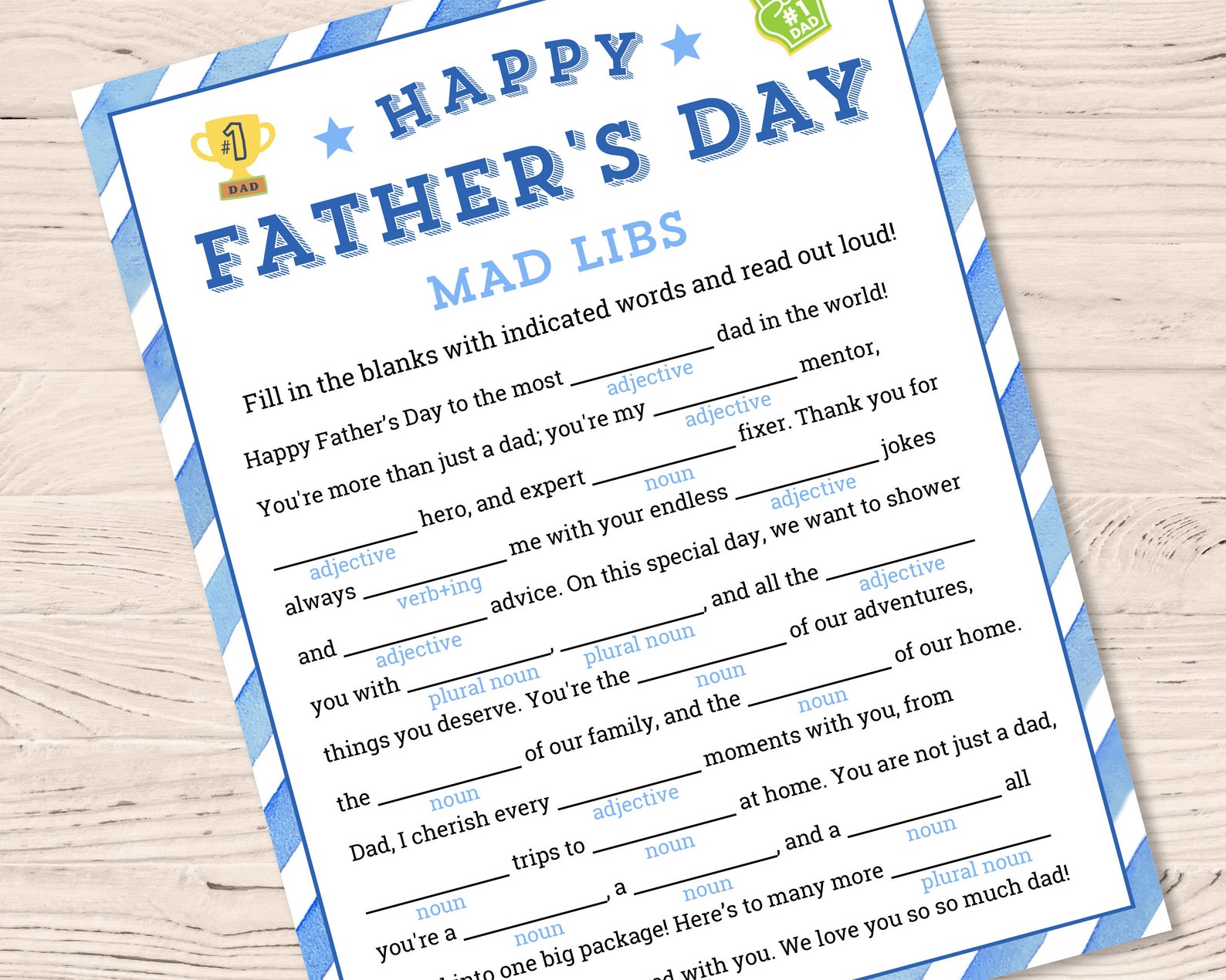 Fathers Day Mad Libs Fathers Day Games Fathers Day Activity Fun Fathers ...