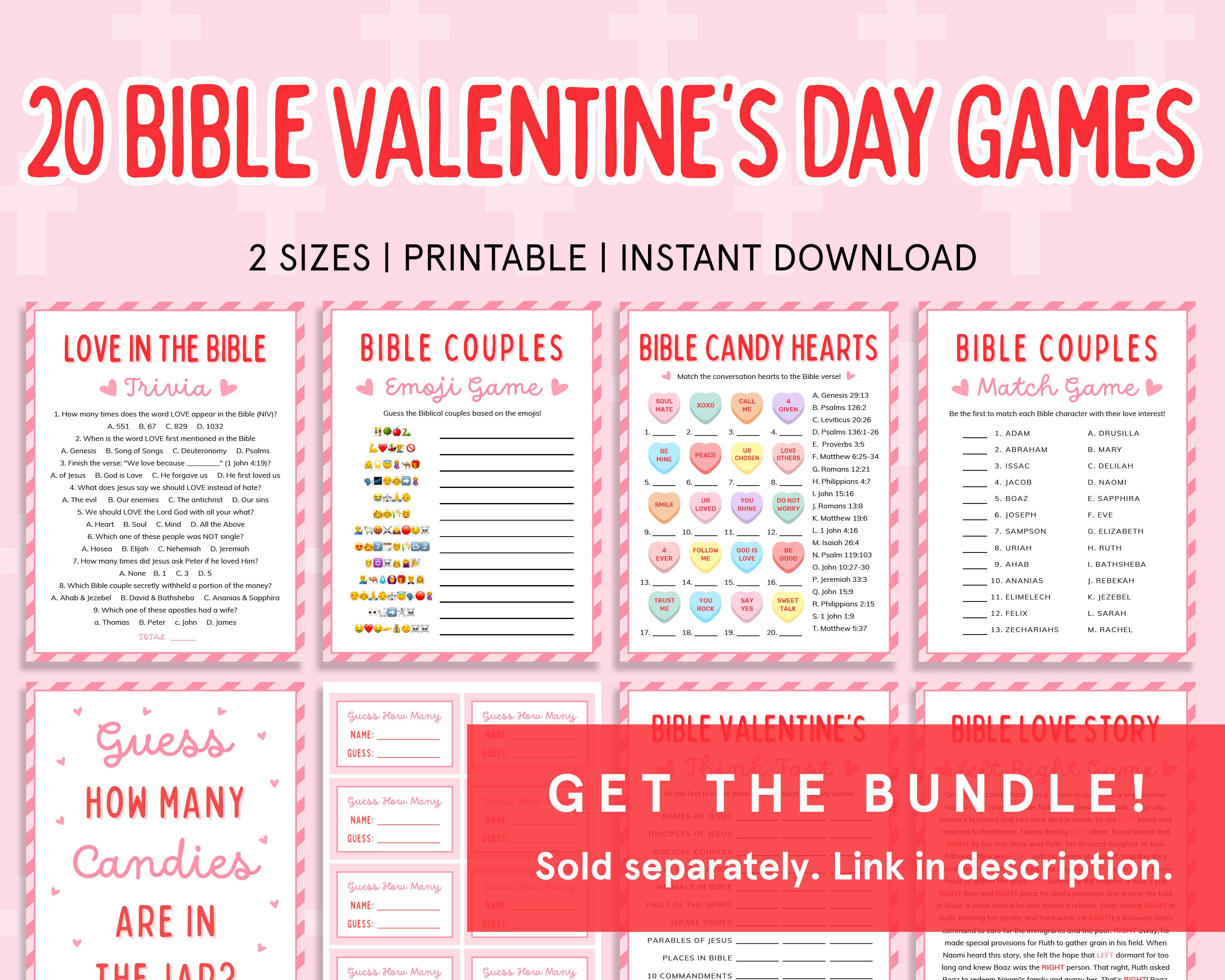 Bible Story Left Right Game Church Valentine Game Gift Exchange Game ...