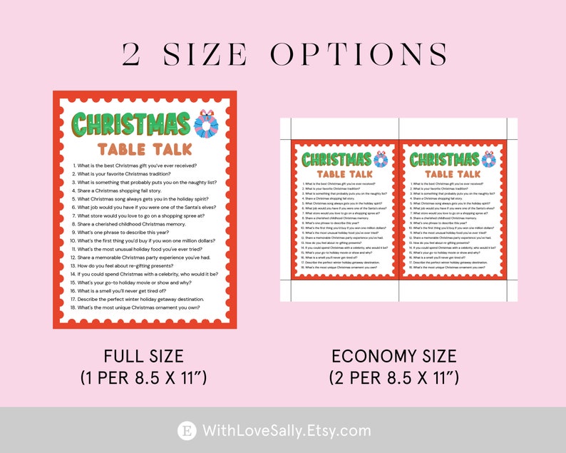 Christmas Table Talk | Christmas Icebreaker | Christmas Conversation ...