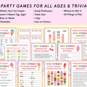 Ice Cream Party Games Ice Cream Games Summer Games Icecream Social ...