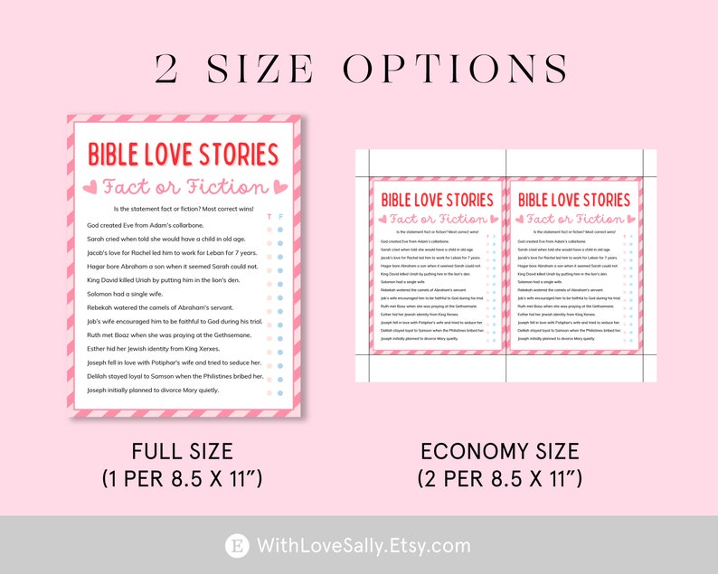 Bible Love Stories Game Bundle Church Games for Kids Ministry Printable ...