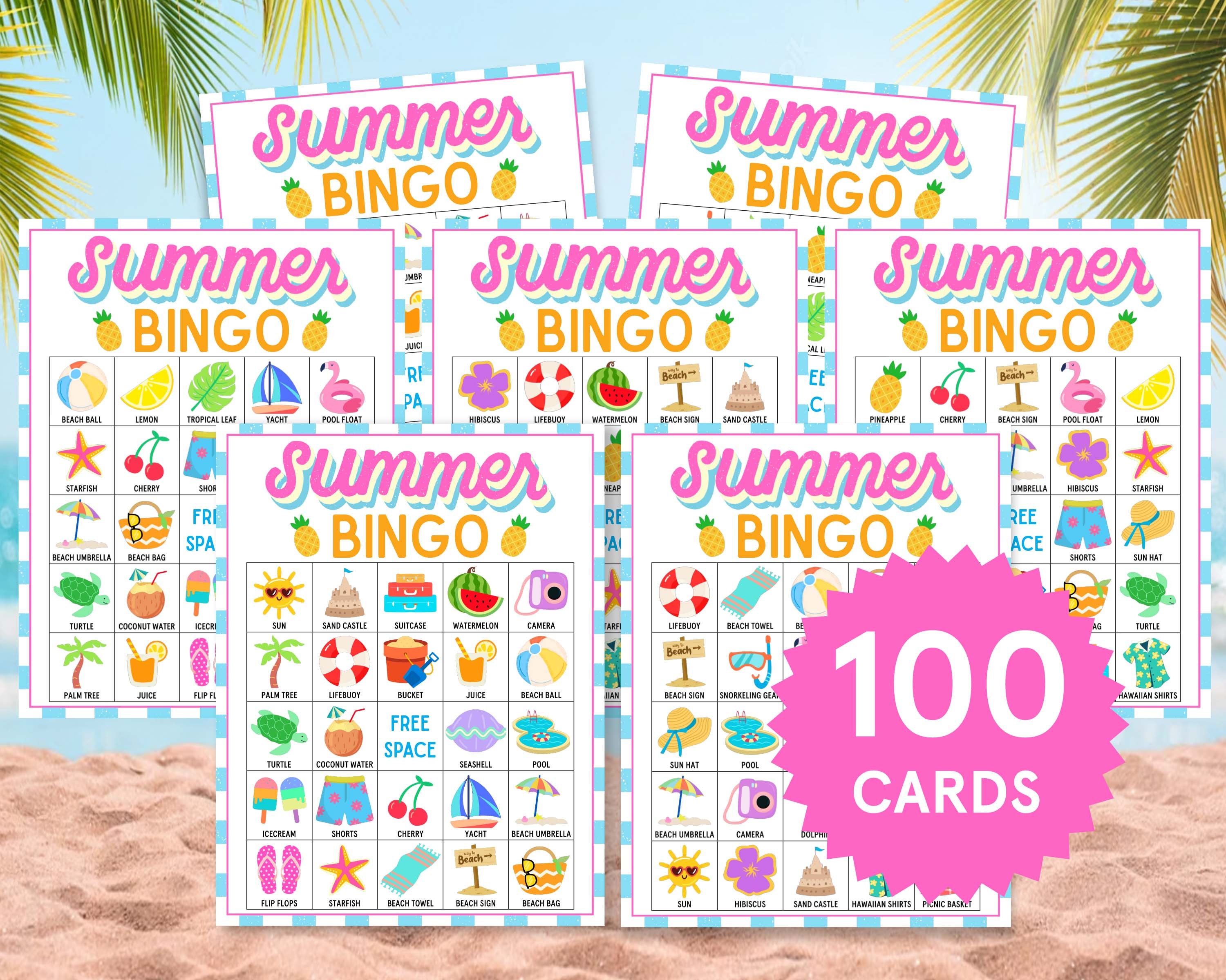Summer Bingo Summer Activities for Kids Family Summer Games Summer ...