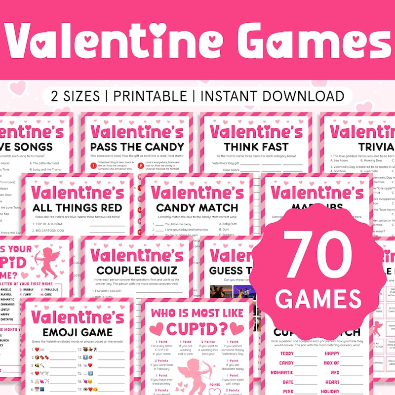 Valentines Games - Etsy