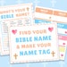 What's Your Bible Name, Name Tags, Sign Bible Games Church Activities ...