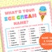 What's Your Ice Cream Name, Name Tags, Sign Summer Activities for Kids ...