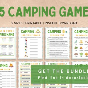 What's Your Camping Name Game, Name Tags, Sign Camping Birthday Party ...