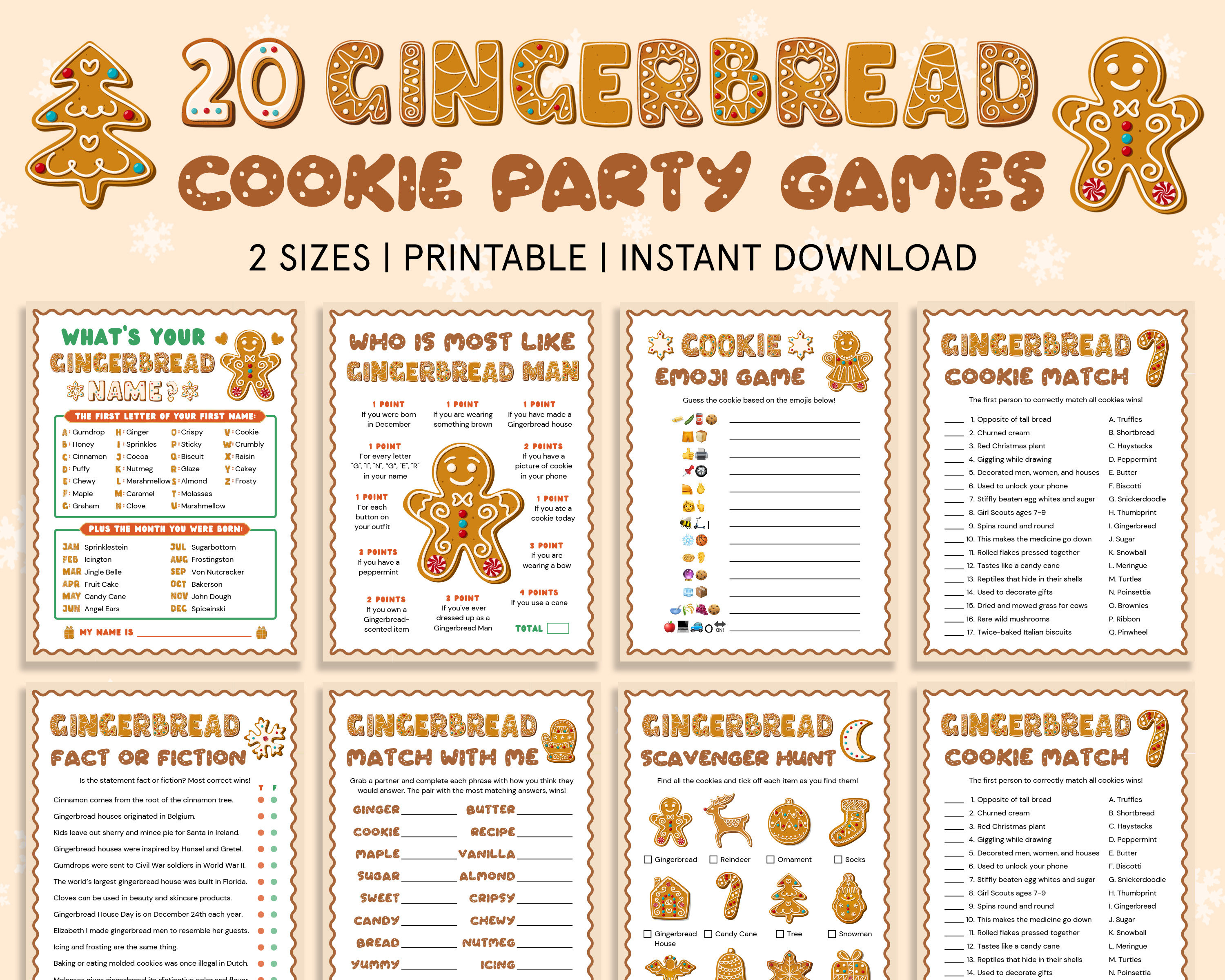 Gingerbread Games Fun Christmas Games for Kids, Adults, Family ...