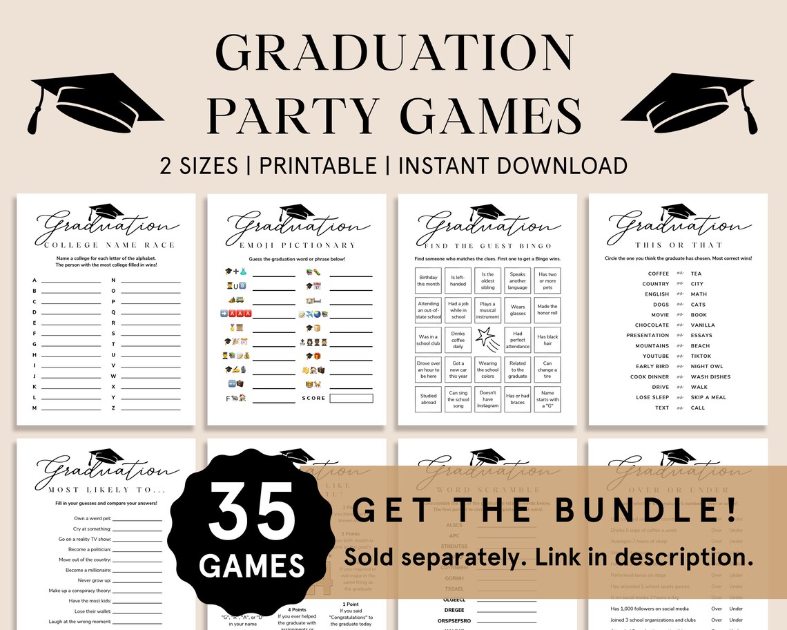 Graduation Left Right Game Graduation Party Games Class of 2024 High ...