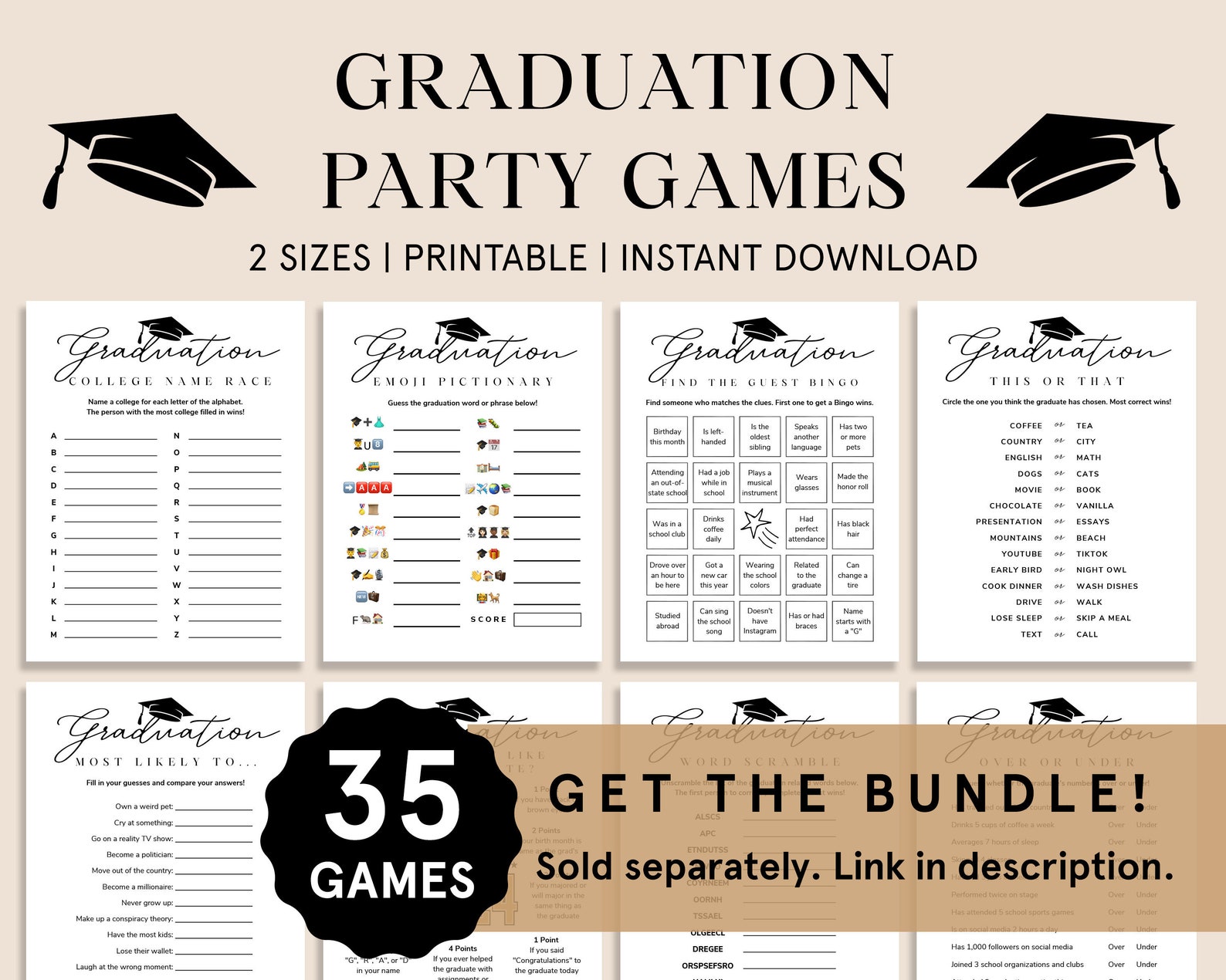 Graduation Left Right Game Graduation Party Games Class of 2024 High ...