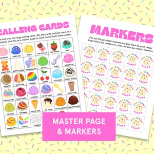 Ice Cream Bingo Cards Ice Cream Games Summer Games Ice Cream Birthday ...