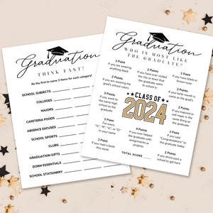Graduation Party Game Bundle Graduation Party Class of 2024 Graduation ...