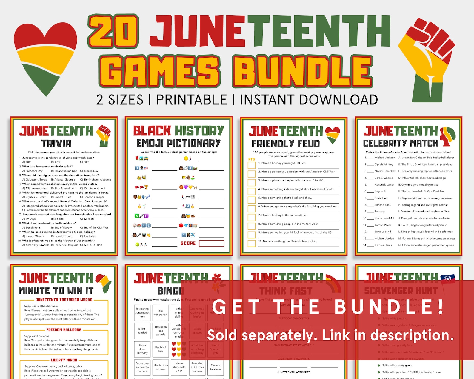 Juneteenth Think Fast Juneteenth Games for Kids Family Juneteenth ...