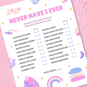 Never Have I Ever | Slumber Party Games | Sleepover Party Activities ...