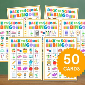Back to School Bingo Game Classroom Bingo First Day of School ...