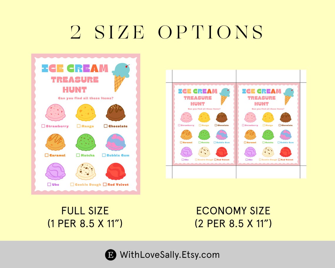 Ice Cream Treasure Hunt Ice Cream Party Games Birthday Party Kids ...