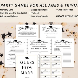 Graduation Party Game Bundle Graduation Party Class of 2024 Graduation ...