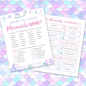 Mermaid Party Game Bundle Girls Birthday Games Mermaid Themed Party ...