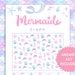 Mermaid I Spy Mermaid Birthday Party Game Kids Mermaid Activities for ...
