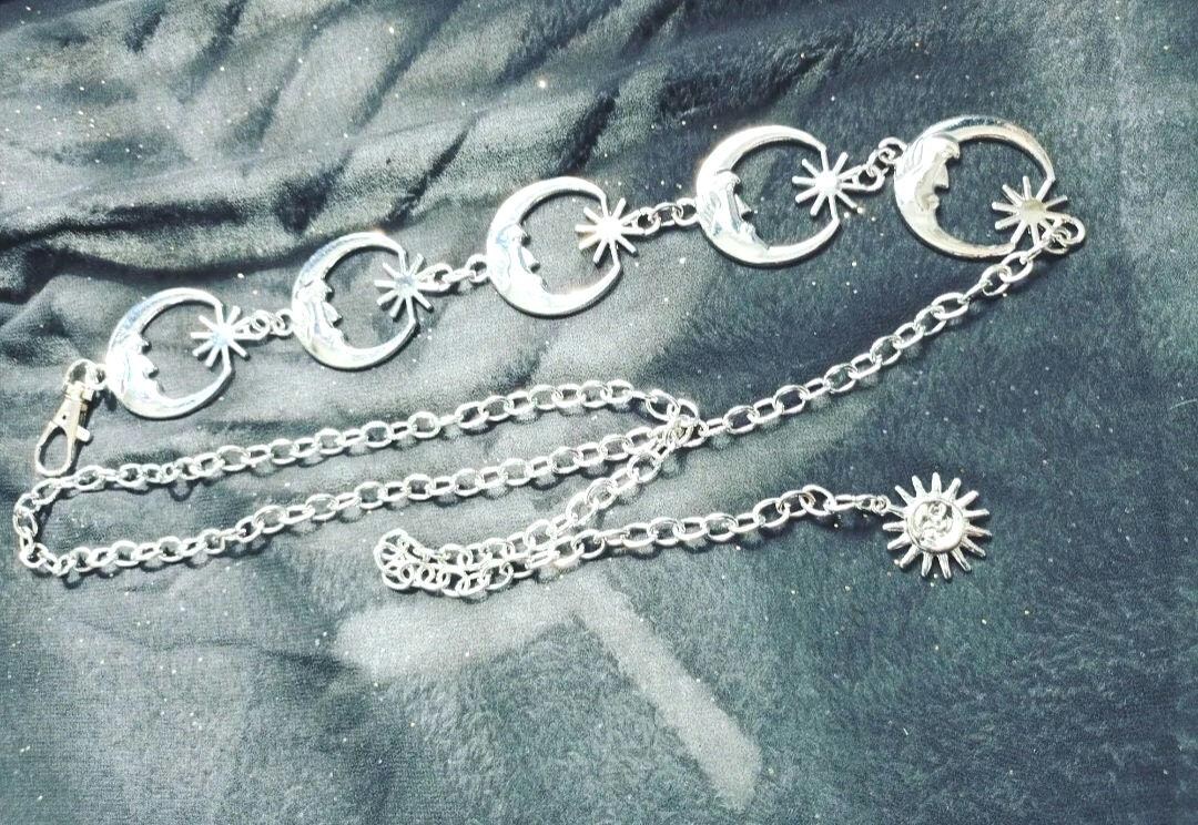 Ceinture chaîne métal moon doré ou argenté. - Etsy France