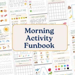 Preschool Morning Menu Printable Homeschool Preschool - Etsy