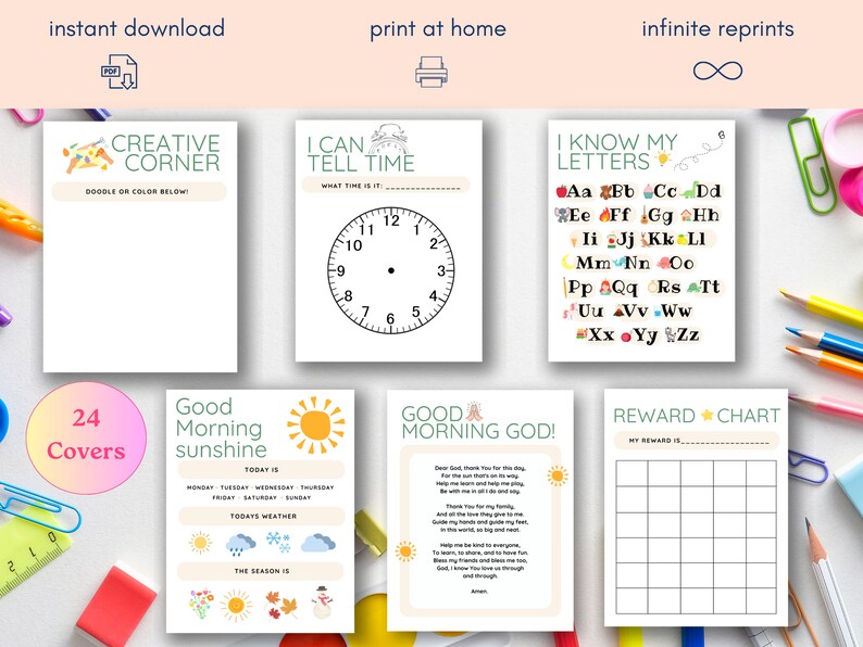 Preschool Morning Menu Printable Homeschool Preschool - Etsy