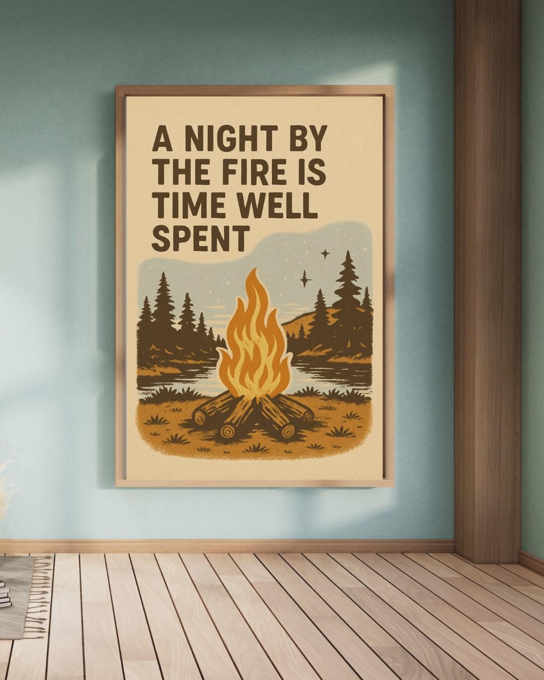 Campfire Quote Print: Rustic Bonfire Wall Art (digital Download 8x10 ...