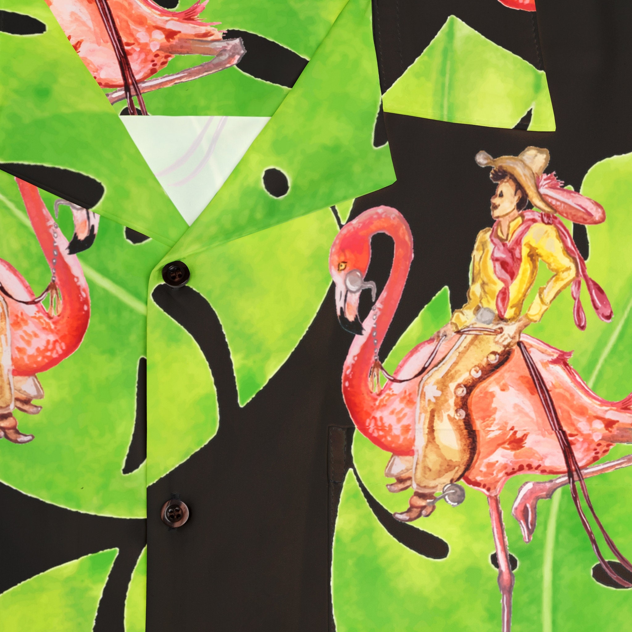 Bridle Flamingo Cowboy Hawaiian Shirt - Etsy