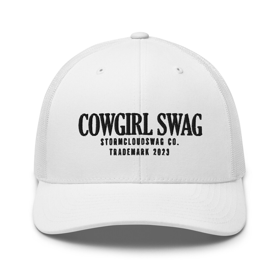 Cowgirl Swag White or Tan Trucker Cap - Etsy