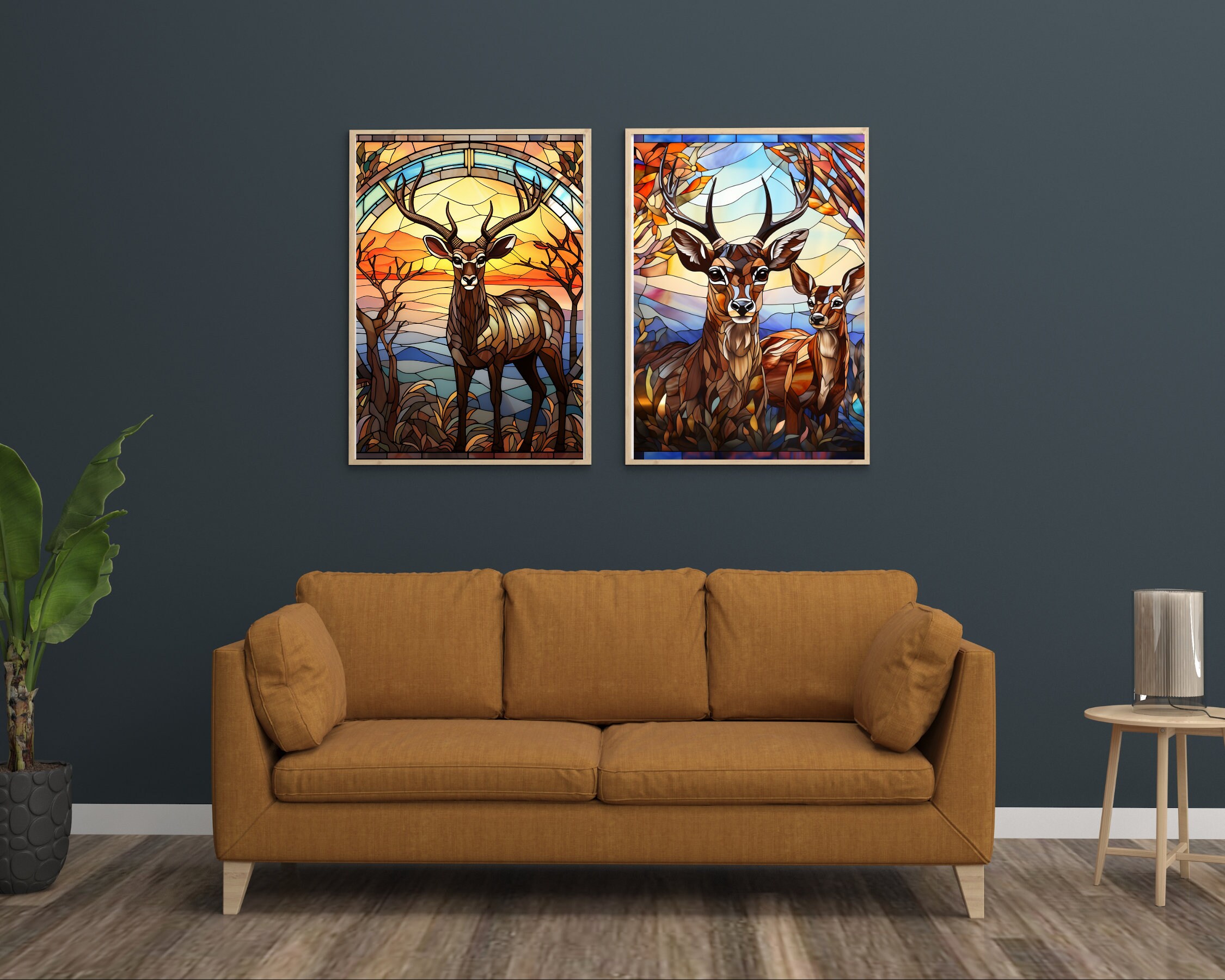 Stained Glass Safari Animals Bundle PNG Sublimation Design - Etsy
