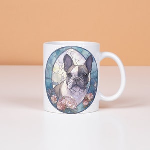 Faux Stained Glass Frenchie Dogs, PNG, Transparent Background ...