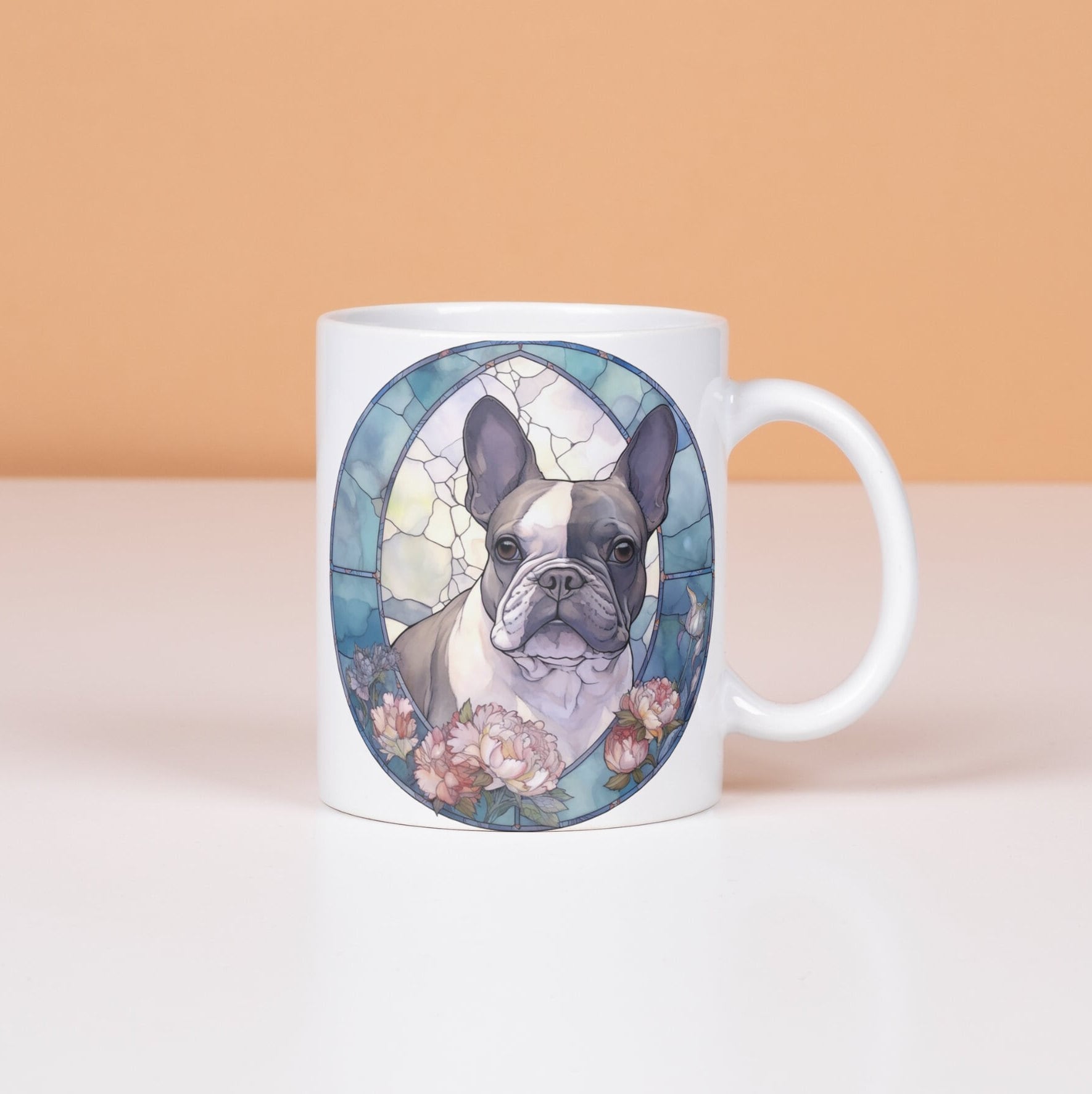 Faux Stained Glass Frenchie Dogs PNG Transparent Background - Etsy