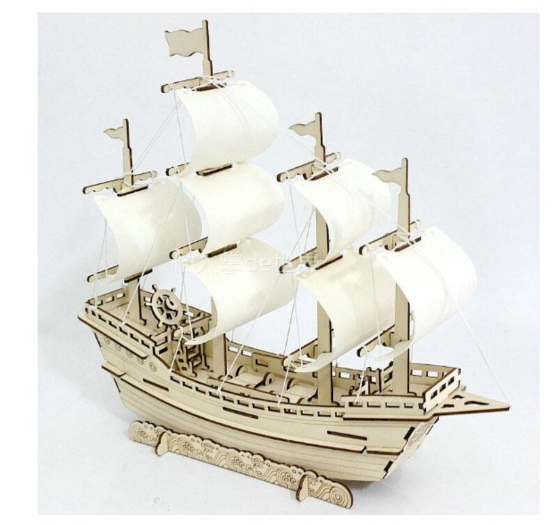 Sailboat Model Sailboat Building Kit Sailing Ship Model - Etsy