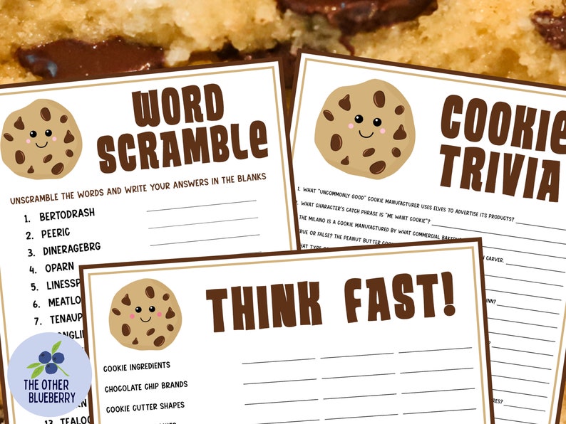 Cookie Game Bundle | 6 Games | Cookies and Milk Party Games | Cookie ...
