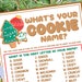 What's Your Cookie Name Game With Name Tags & Sign | Christmas Cookie ...