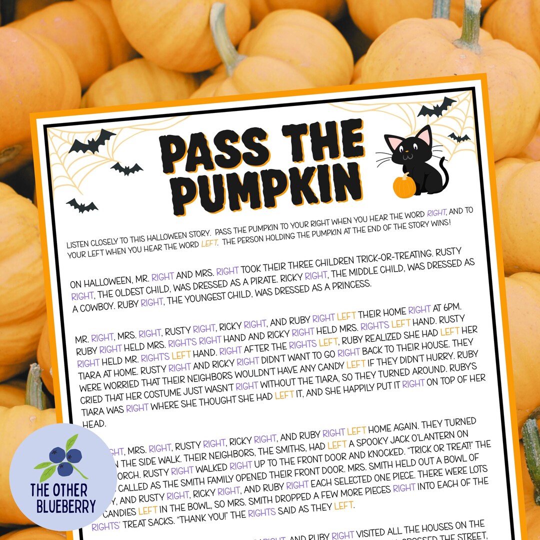 Halloween Party Game: Pass the Pumpkin | Halloween Game | Halloween ...