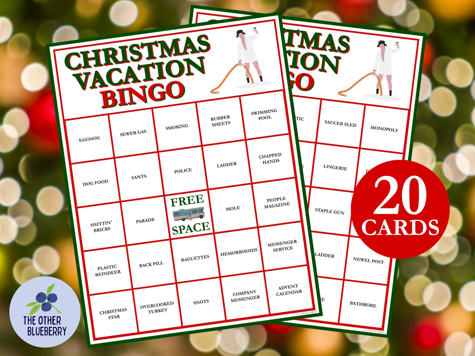 Christmas Vacation Movie Bingo | TWENTY Different Bingo Cards ...