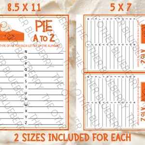 Pie Game Bundle | 5 Games | Thanksgiving Games | Pie Contest | Holiday ...