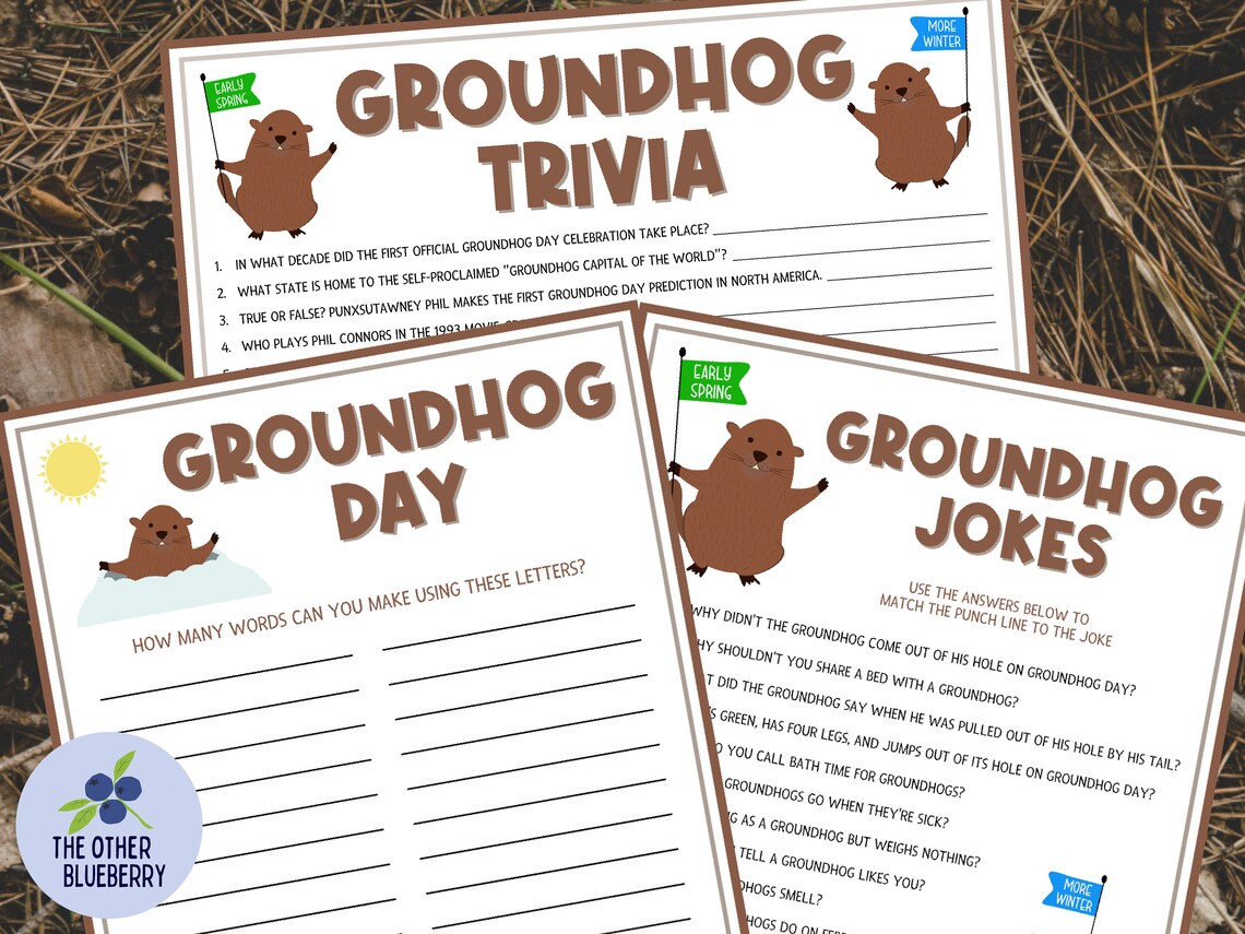 Groundhog Day Game Bundle | 6 Groundhog Day Games | What's Your ...